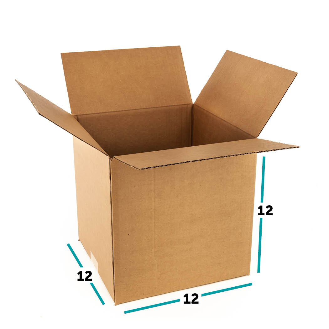 Heavy Duty Boxes, 12 Inch X 12 Inch X 12 Inch, Single Wall 44 ECT ...