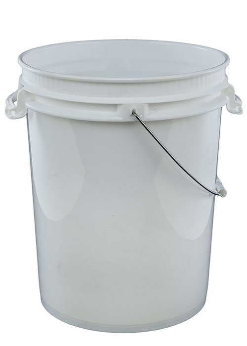 5 Gallon Plastic Bucket, Carry Handles, 70 Mil ? White - Best Containers
